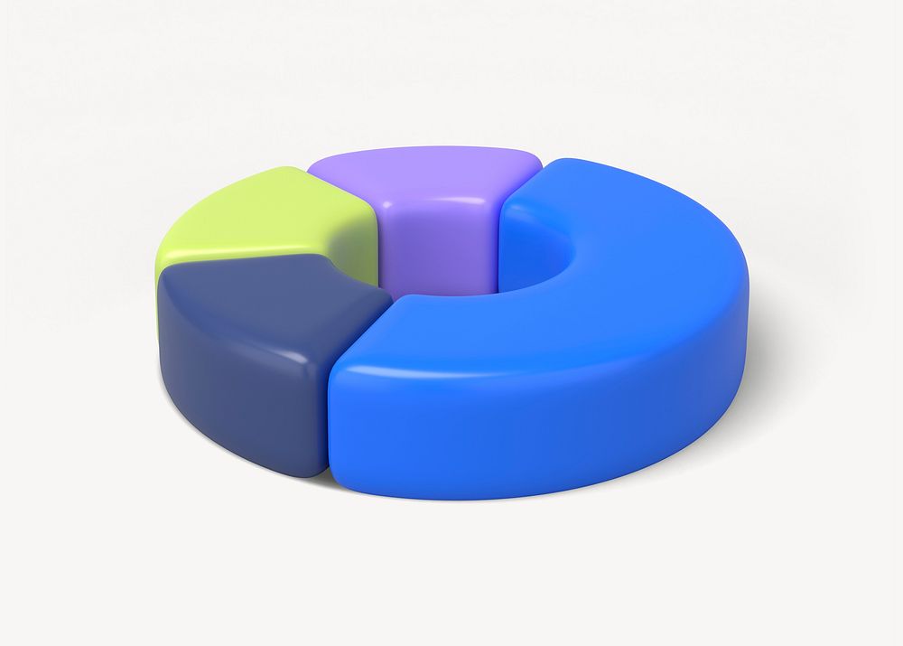 Doughnut chart graph, 3D business | Premium PSD - rawpixel