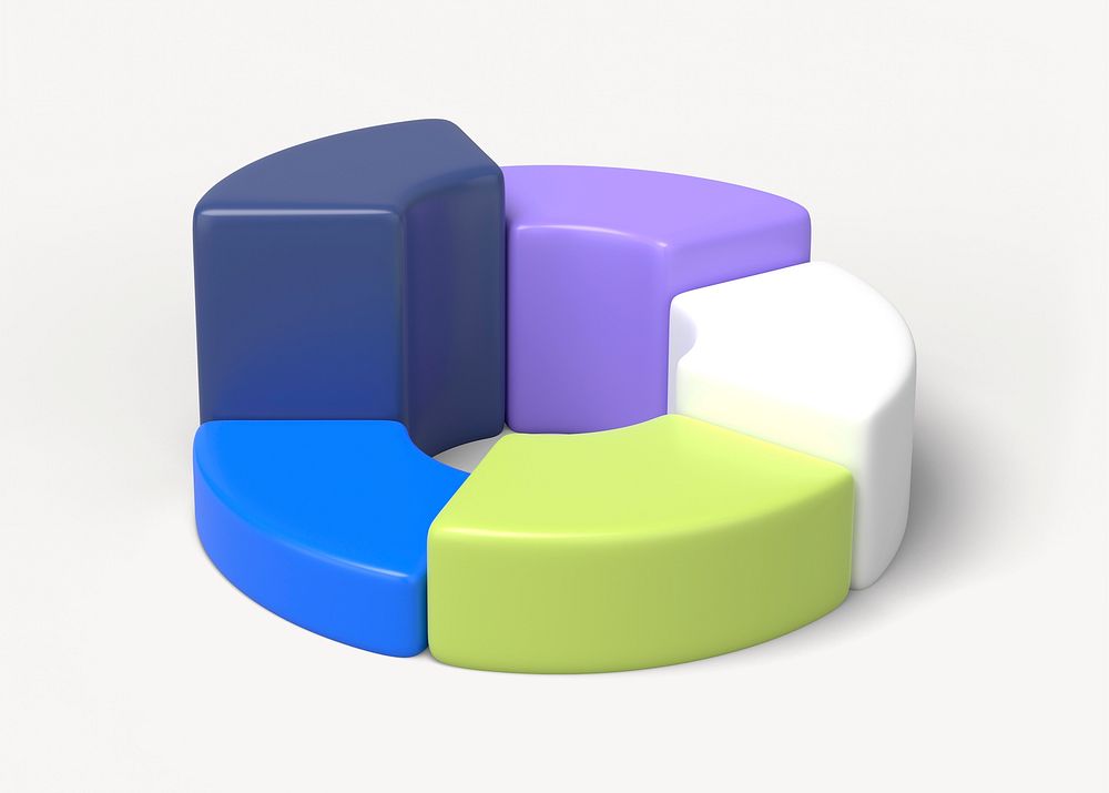 Donut chart graph 3d rendered | Free Photo - rawpixel