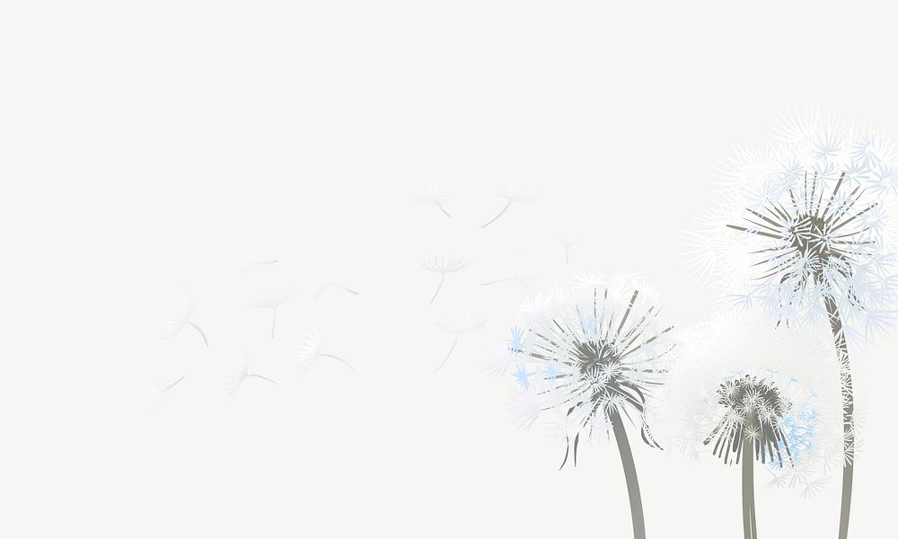 Dandelions flower illustration, border background | Premium PSD ...