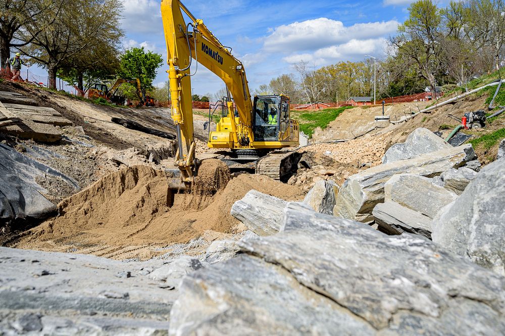Town Creek CulvertWork continues Town | Free Photo - rawpixel