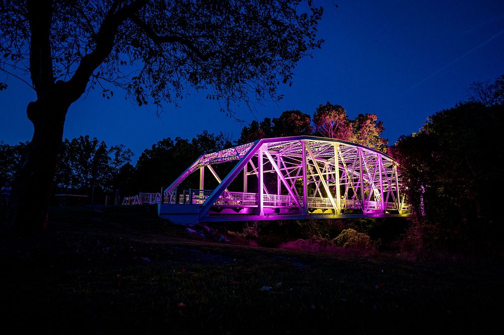 Colorful pedestrian bridge | Free Photo - rawpixel