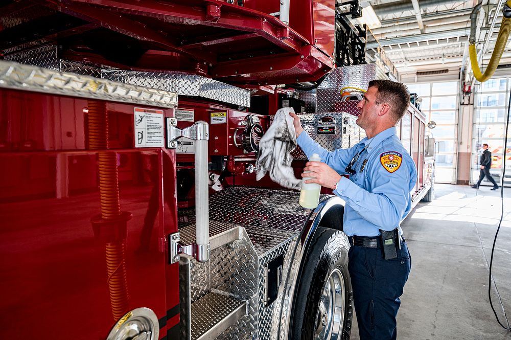 Tiller Truck DedicationGreenville Fire/Rescue's new | Free Photo - rawpixel