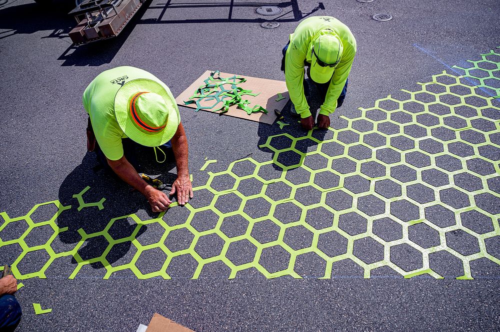 Emerald Loop Intersection ArtworkIntersection pavement | Free Photo ...