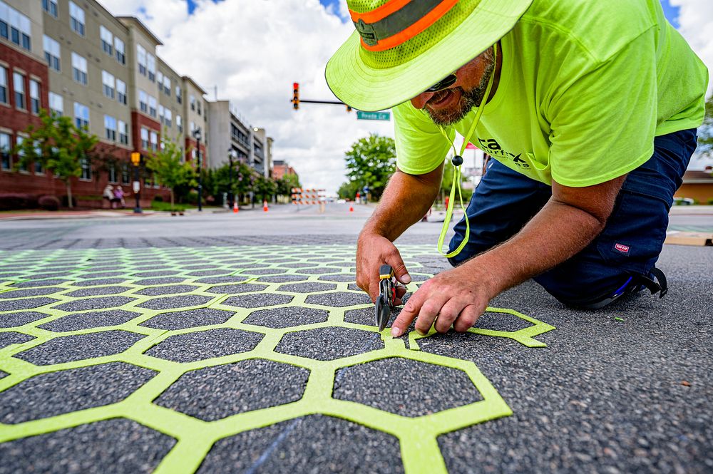 Emerald Loop Intersection ArtworkIntersection pavement | Free Photo ...