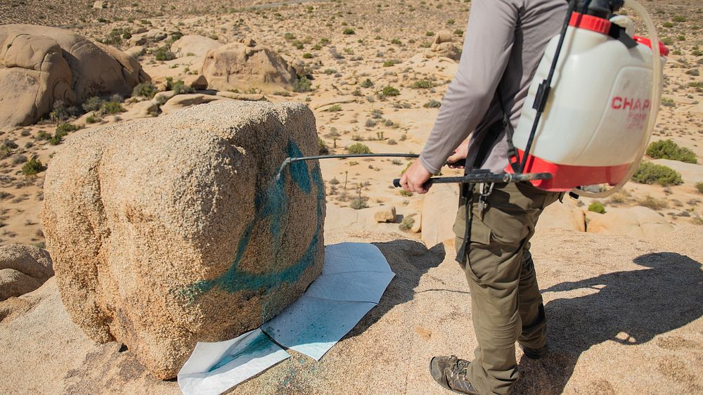 Ranger Spraying GraffitiRemoving graffiti is | Free Photo - rawpixel