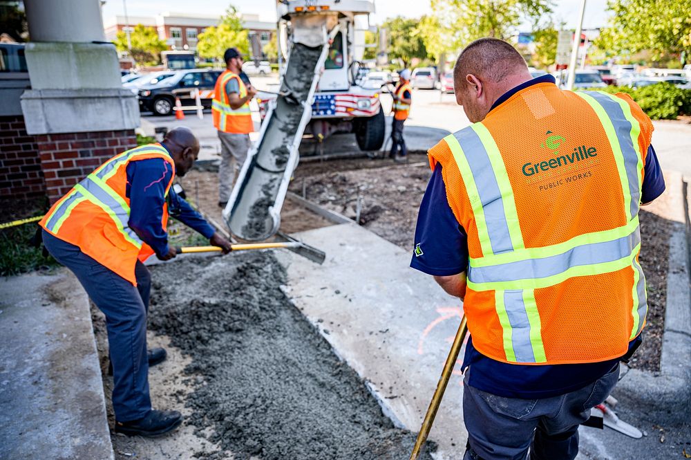 Pouring SidewalksPublic Works crew pours | Free Photo - rawpixel