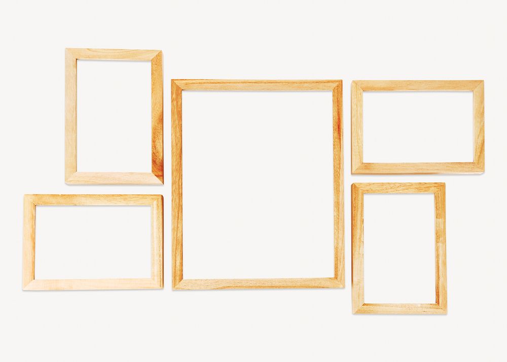Wooden frames isolated design | Free Photo - rawpixel