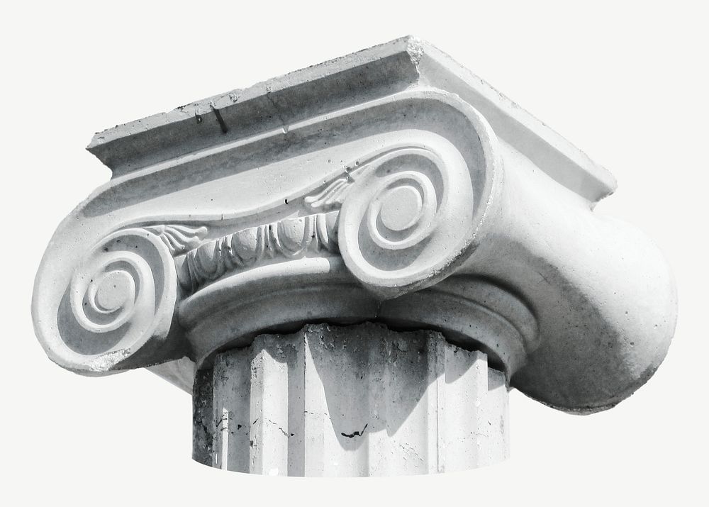 Greek pillar capital collage element | Premium PSD - rawpixel