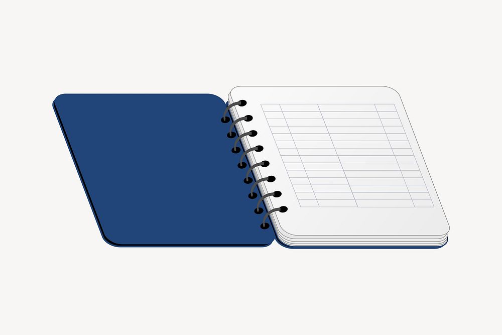 Open notebook clipart, illustration vector | Free Vector - rawpixel