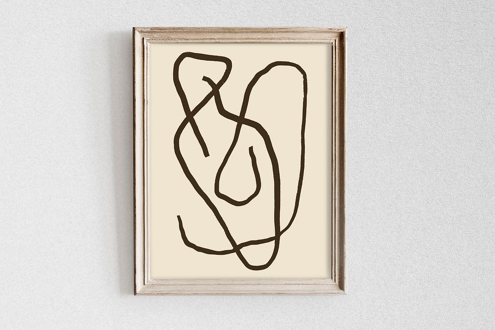 Abstract line art frame | Premium Photo - rawpixel