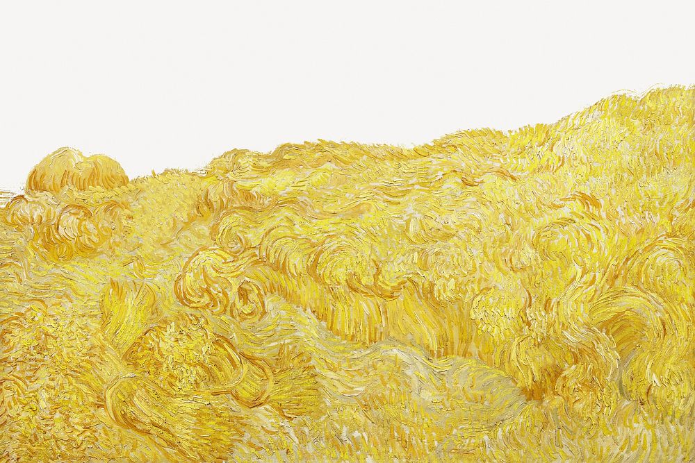 Van Gogh's Wheatfield reaper border | Premium PSD - rawpixel