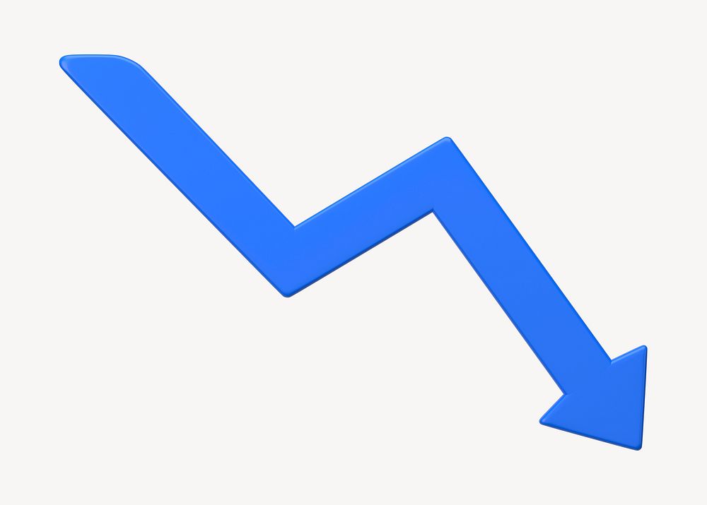 Blue arrow shape 3D rendered | Premium PSD - rawpixel