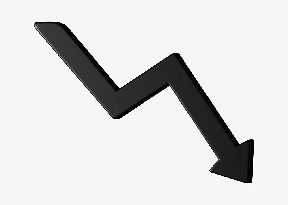 Black arrow shape 3D rendered | Premium PSD - rawpixel