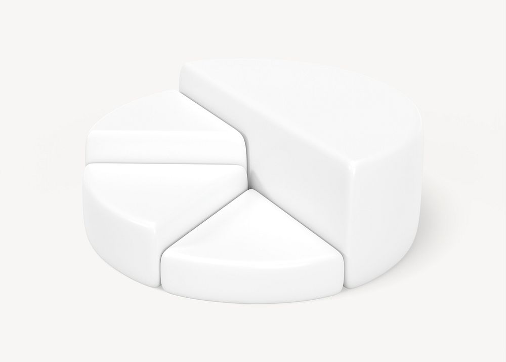 White pie chart business graph, | Premium PSD - rawpixel