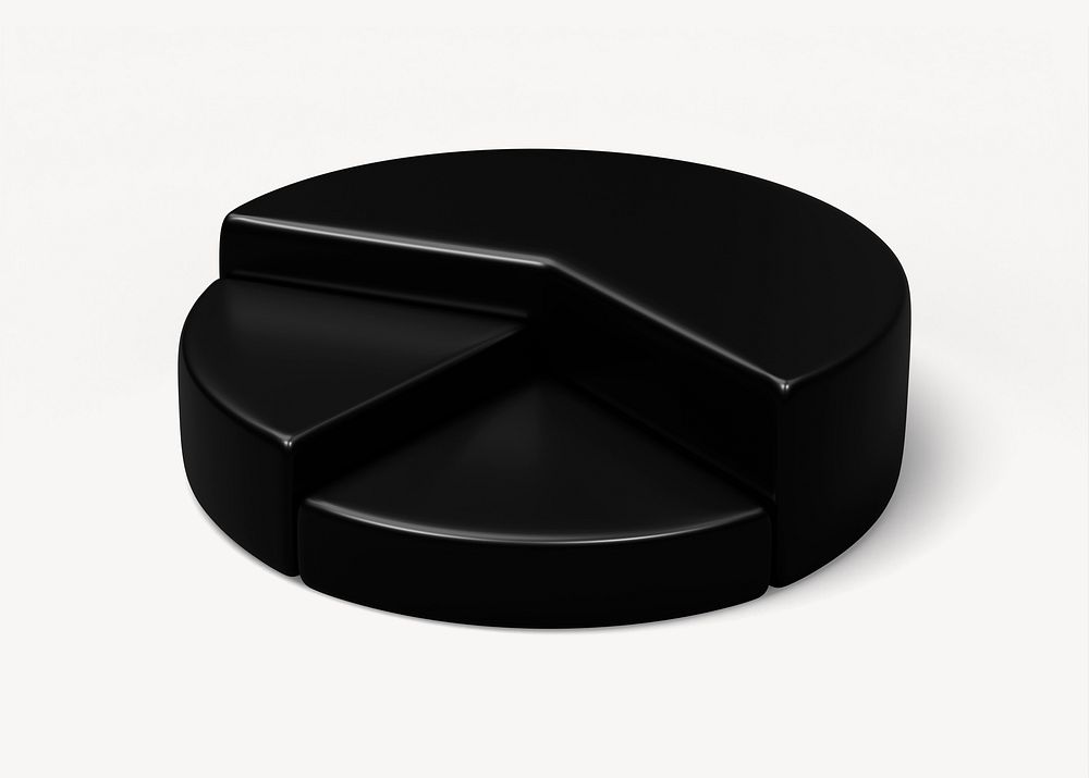 Black 3D pie chart business | Free Photo - rawpixel