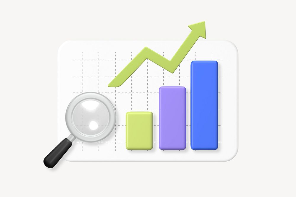 Market share graph 3D rendered | Premium Photo - rawpixel