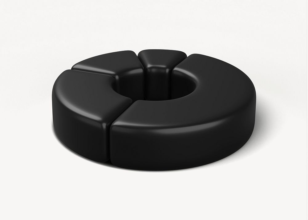 Donut chart graph, 3D business | Premium PSD - rawpixel