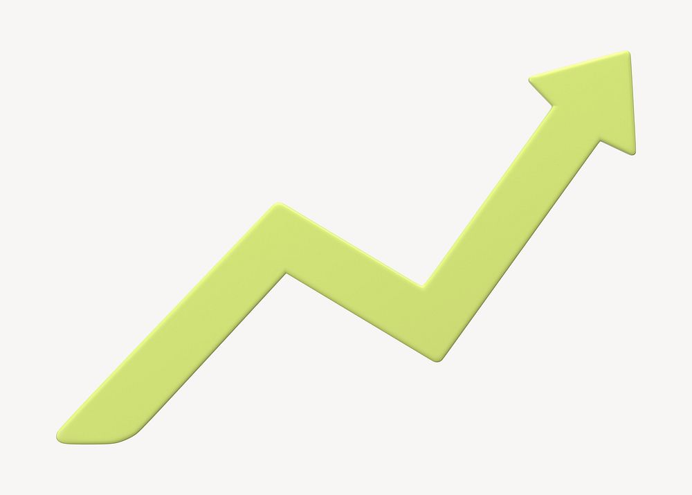 3D green arrow, shape clipart | Premium Photo - rawpixel