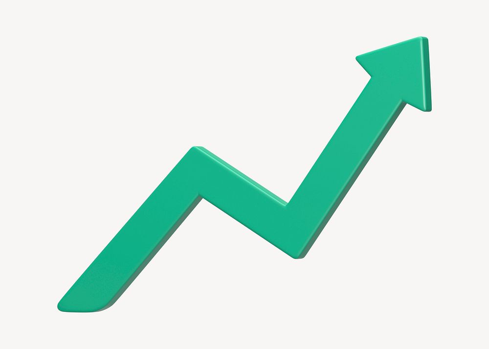 Green 3D arrow, shape graphic | Premium PSD - rawpixel