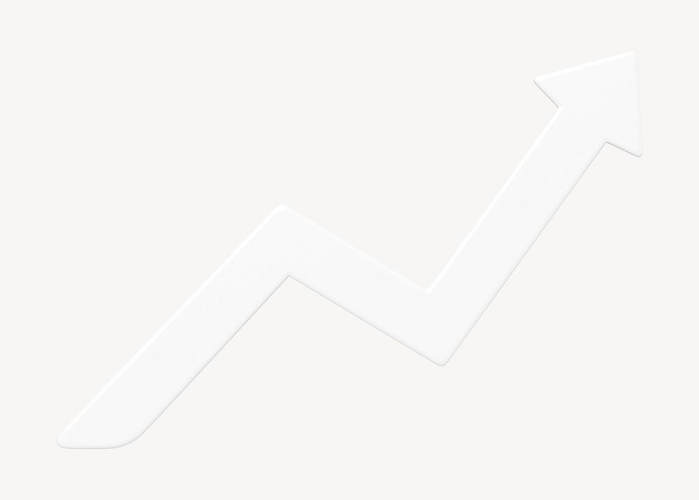 White 3D arrow, shape clipart | Premium Photo - rawpixel