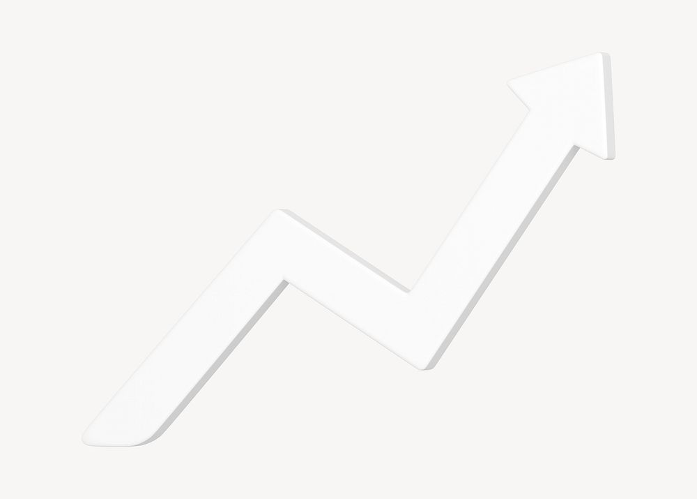 White 3D arrow, shape clipart | Free Photo - rawpixel