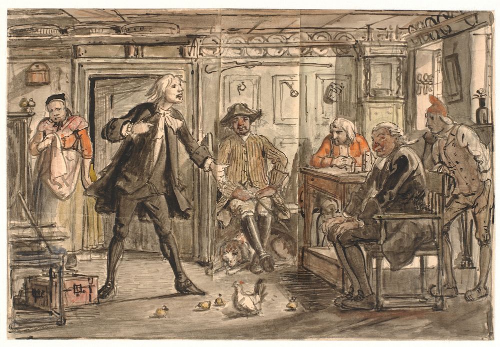 Erasmus Montanus disputes Per Degn | Free Photo - rawpixel