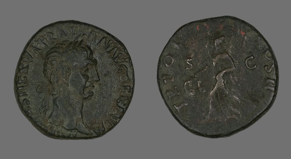 Sestertius (Coin) Portraying Emperor Trajan | Free Photo - rawpixel