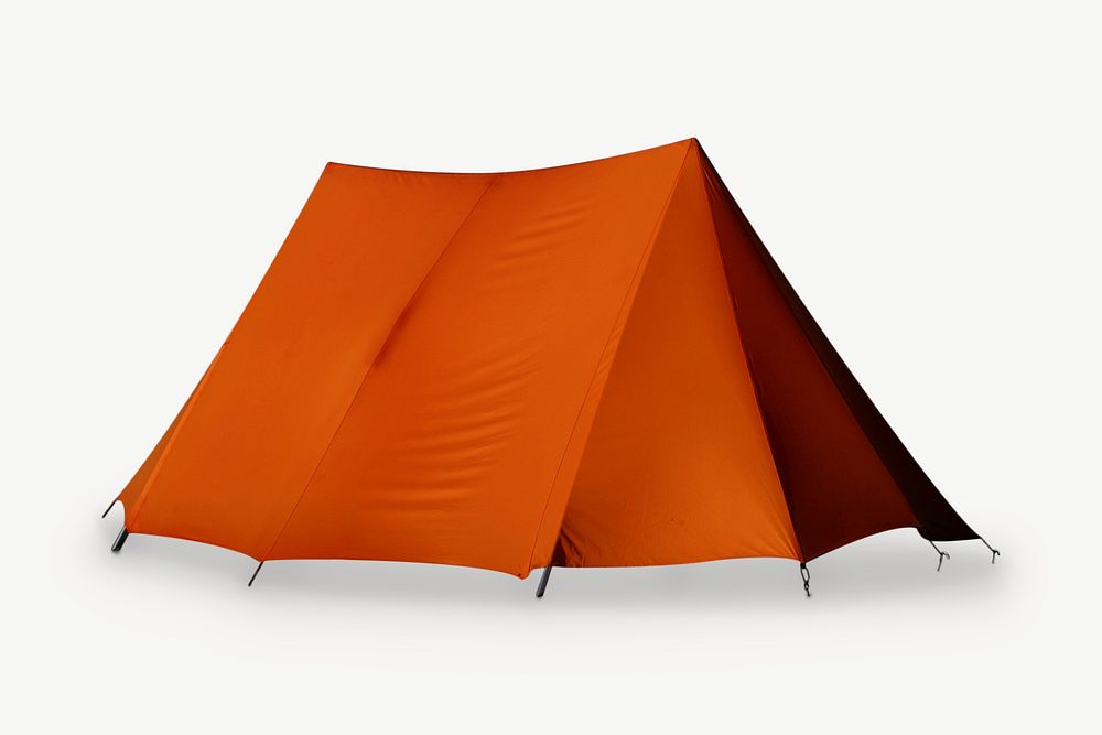 Orange tent collage element, isolated | Premium PSD - rawpixel