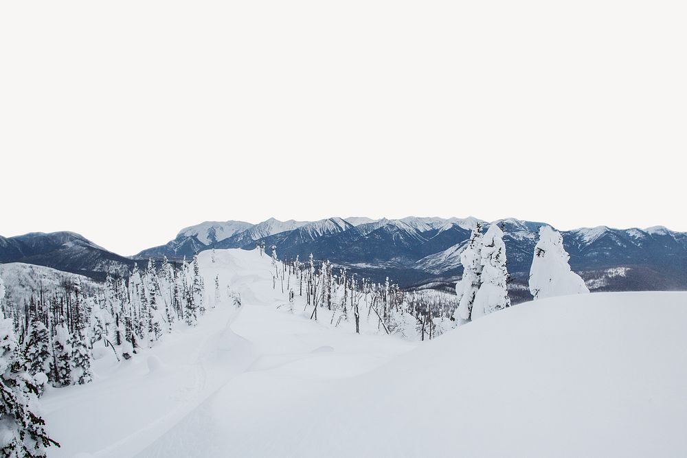 Snow landscape, border background | Free Photo - rawpixel