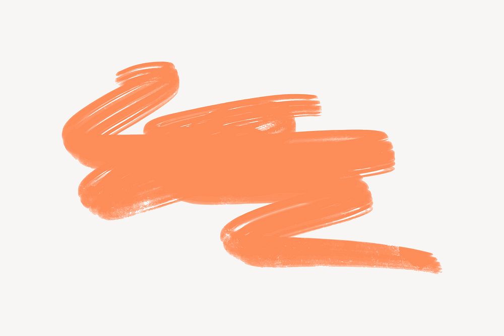 Orange brush stroke collage element | Free Vector - rawpixel