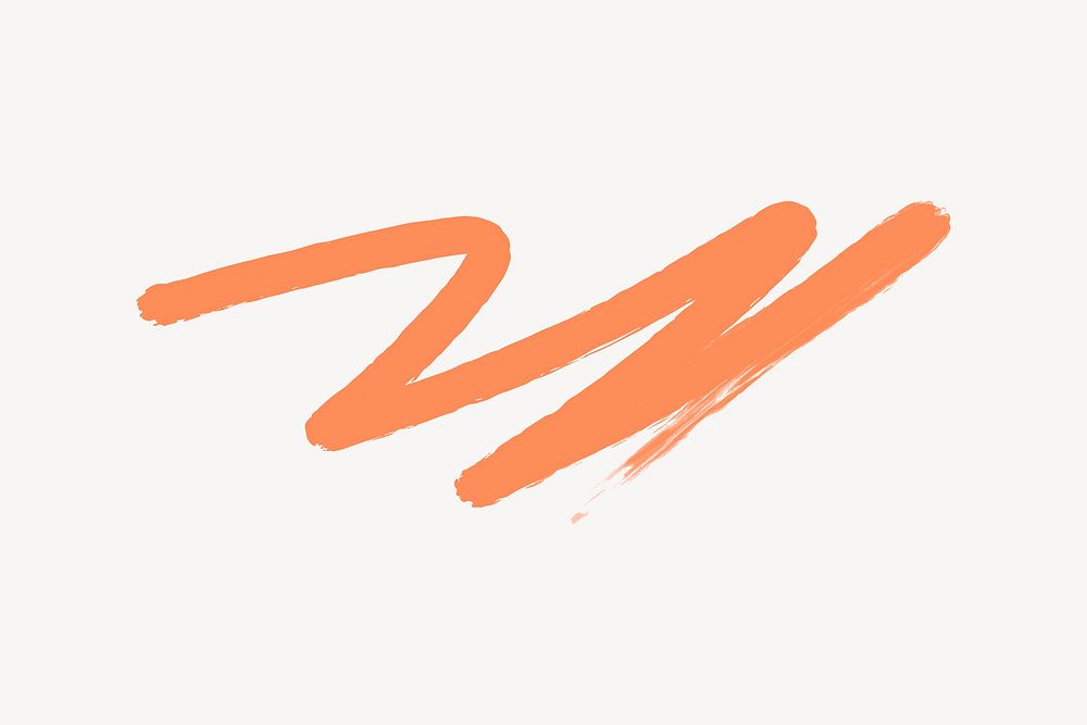 Orange brush stroke collage element | Premium Vector Illustration ...