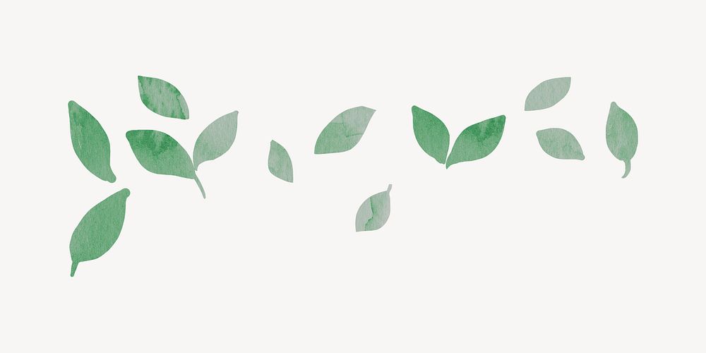 Green leaf border, aesthetic watercolor | Premium PSD - rawpixel