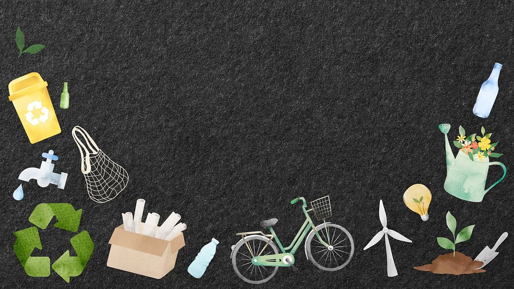 Environment desktop wallpaper, watercolor frame | Premium Photo - rawpixel