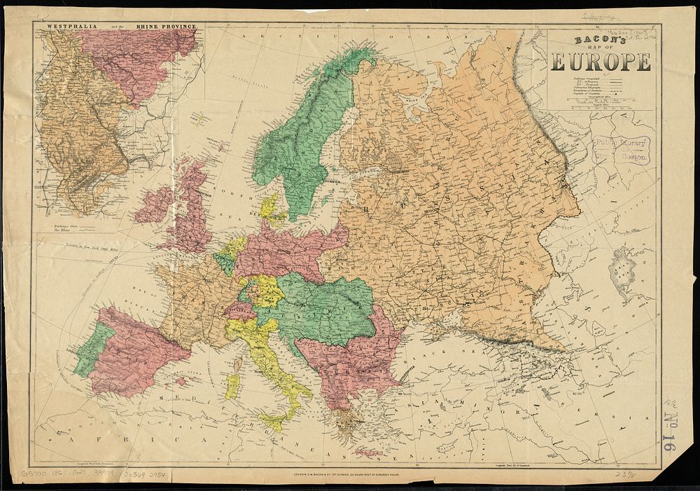 Bacon's map Europe | Free Photo - rawpixel