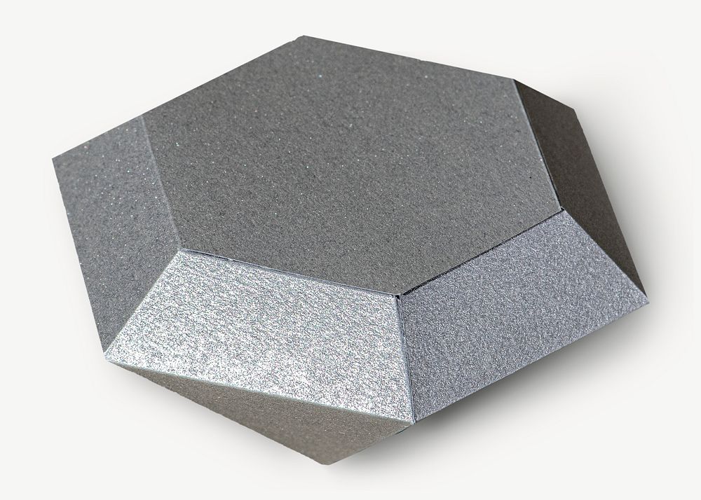 3D silver diamond shaped paper | Premium PSD - rawpixel