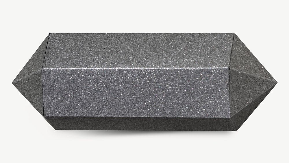 Gray hexagonal prism paper craft | Premium PSD - rawpixel