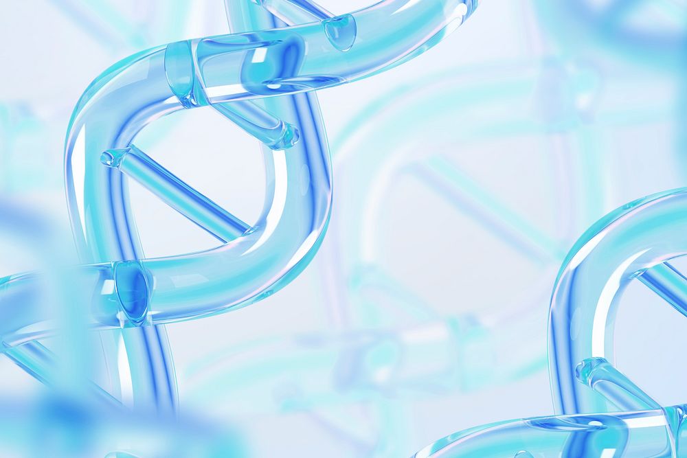 3D DNA double helix background, | Premium PSD - rawpixel