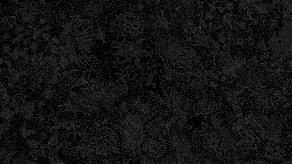 Black flower patterned computer wallpaper, | Premium Photo - rawpixel