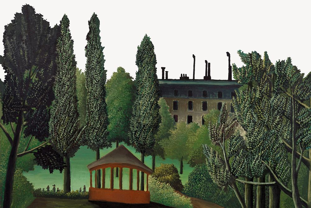 Henri Rousseau's Montsouris Park background, | Premium Photo ...