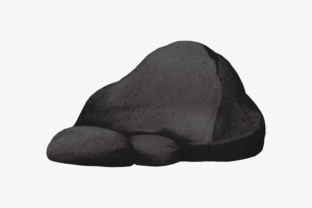 Black rock, aesthetic nature illustration | Premium Photo Illustration ...