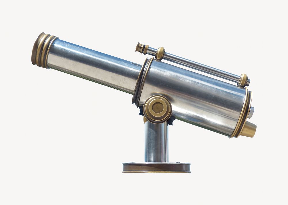 Silver telescope isolated design | Free Photo - rawpixel