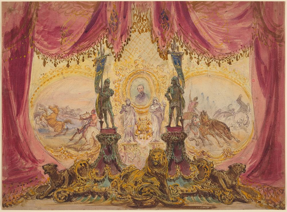 Stage Set Paintings And Statues | Free Photo Illustration - rawpixel