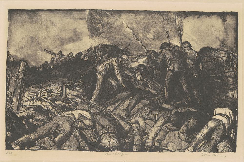 Charge (1918) George Bellows | Free Photo Illustration - rawpixel