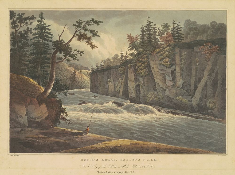 Rapids Hadley's Falls (1822-1823) John | Free Photo Illustration - rawpixel