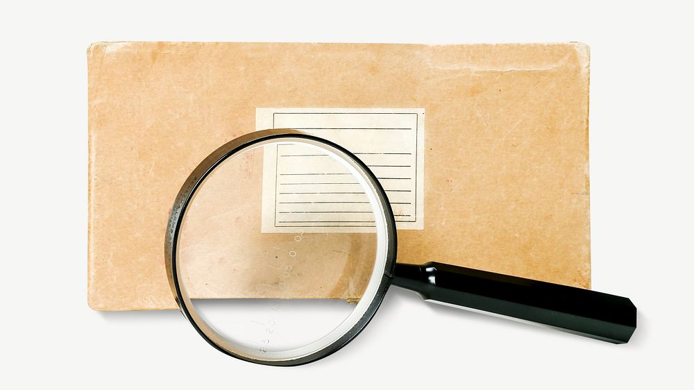 Magnifying glass envelope isolated graphic | Premium PSD - rawpixel
