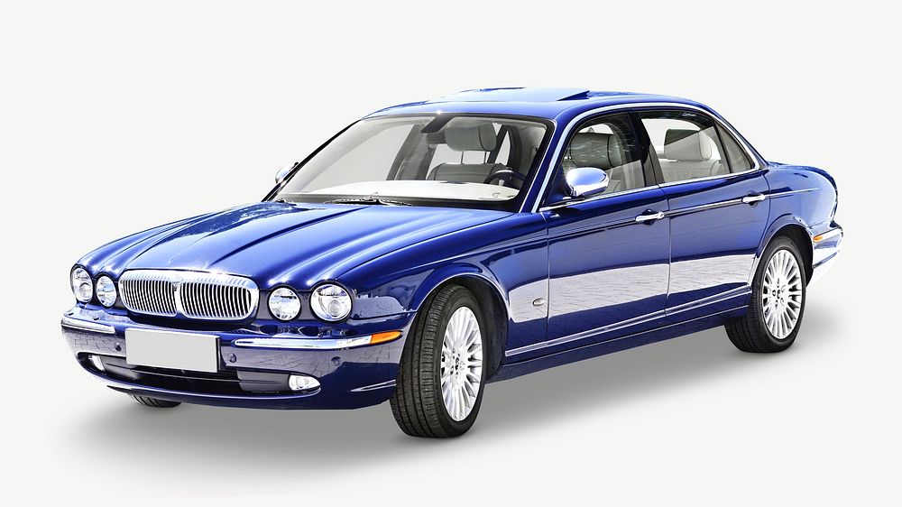 Blue sedan car collage element | Premium PSD - rawpixel