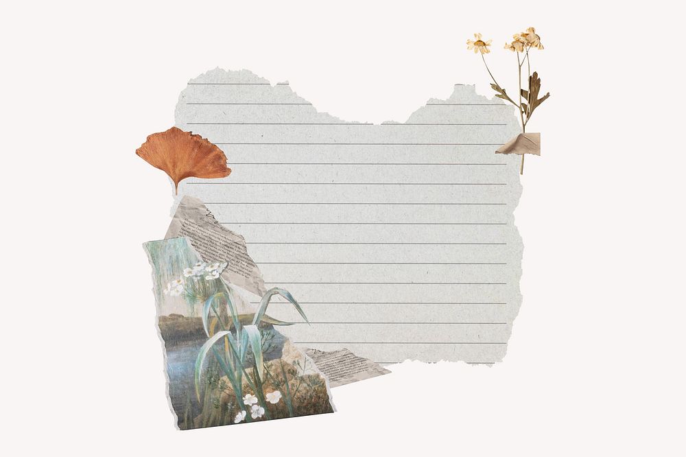 Aesthetic torn note paper collage | Free Photo - rawpixel