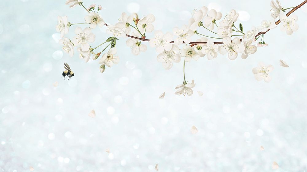 Flowers branch, spring desktop wallpaper | Free Photo - rawpixel