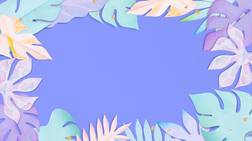 Paper leaf frame desktop wallpaper | Free Photo Illustration - rawpixel