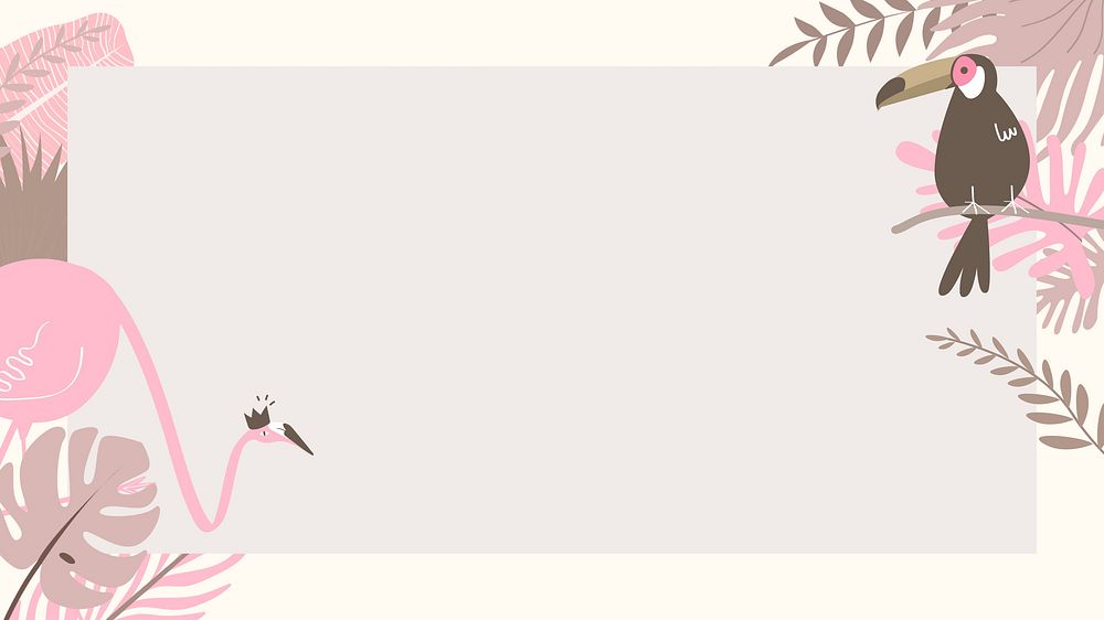 Summer tropical frame desktop wallpaper, | Premium Photo - rawpixel